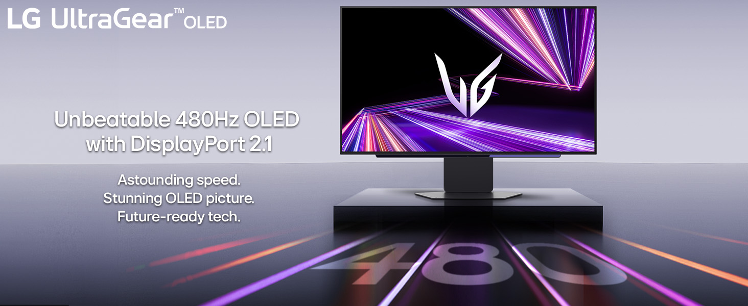 LG UltraGear 27" 480 Hz OLED QHD Gaming Monitor 0.03ms Nvidia G-Sync Compatible 2560 x 1440 (2K ...